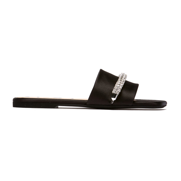 Crystal Embellished Silk Slides – Maryon's